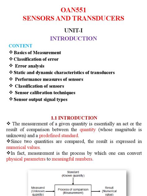 Sensors And Transducers Unit I Pdf Sensor Observational Error