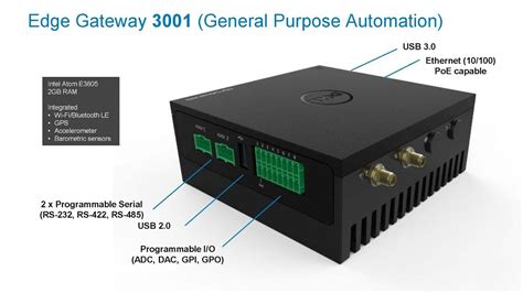 Dell Edge Gateway 3001 Model General Purpose Automation