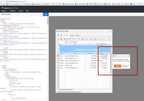 Spreadsheet Validation Dialog Appears Behind The Window In Which The