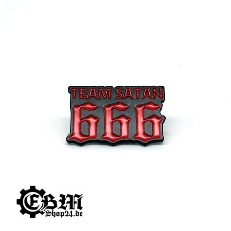 Pin 666 Team Satan Ebmshop24 De 3 00