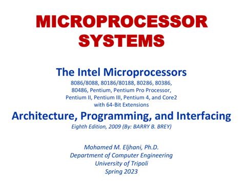 microprocessor systems intel architecture and addressing modes