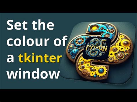 Window Background Color Tkinter Python Matplotlib
