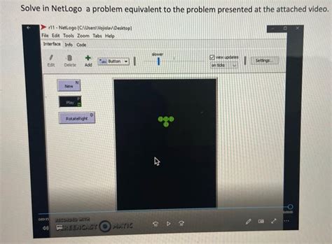 Solved Solve In NetLogo A Problem Equivalent To The Problem Chegg