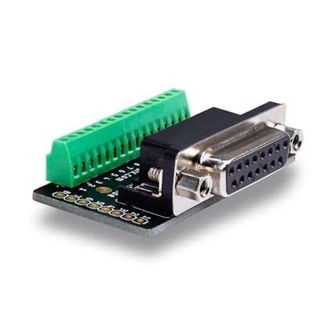 Treedix Db15 Female Breakout Board Connector Serial Adapters Serial Port Adapter 15 Pin Port