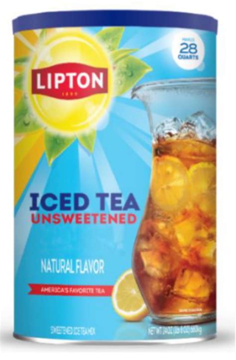 Lipton Unsweetened Iced Tea Mix For Office Meetings And Breaks