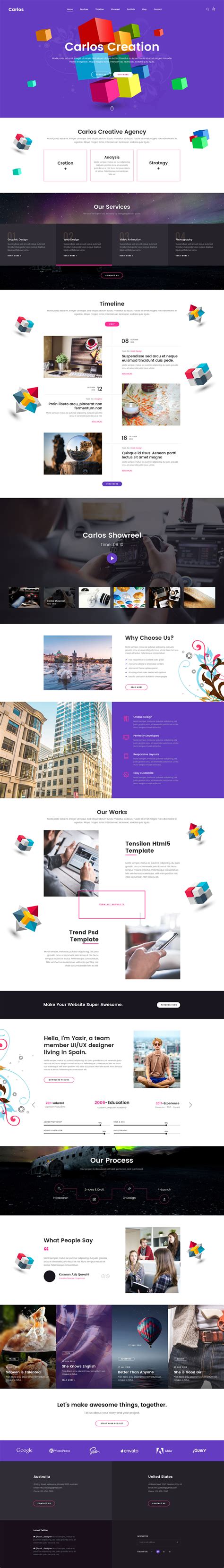 Creative Website Templates Behance