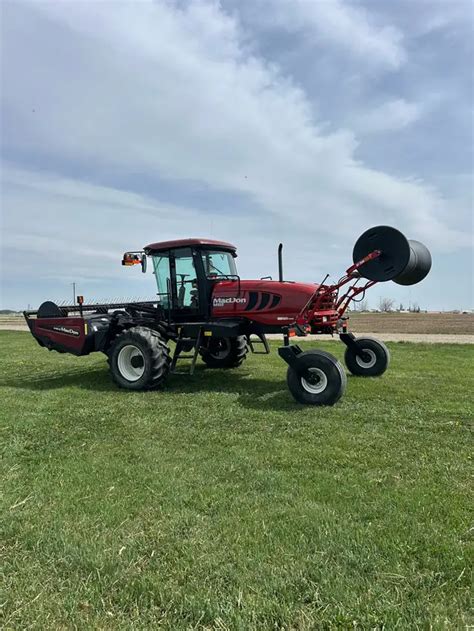 Macdon M155 Swather 14 A40 D Auger Header And 30 D65 S Dra Farming Equipment Lethbridge