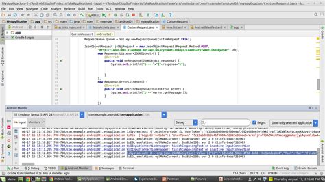 Android Volley Send Jsonobject As Parameter And To Receive Jsonarray As Response Stack Overflow