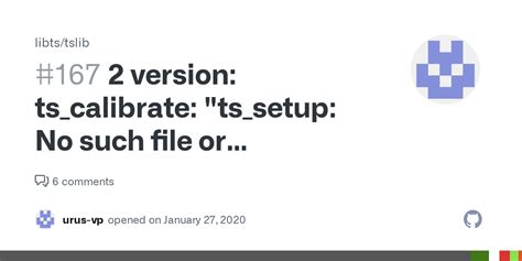 2 Version Ts Calibrate Ts Setup No Such File Or Directory Issue