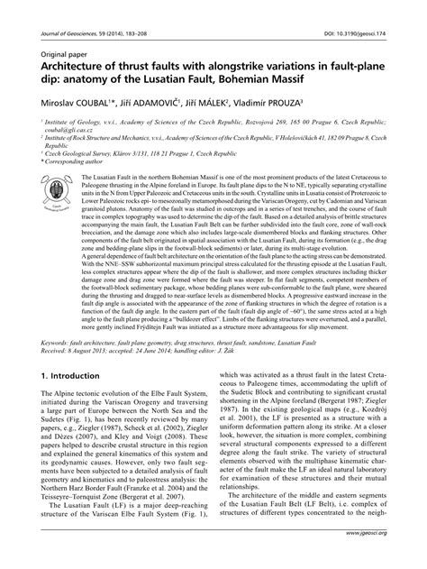Architecture Of Thrust Faults With Alongstrike Variations In Fault