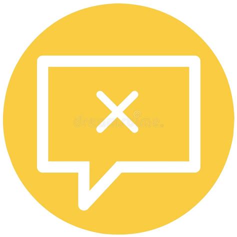 Data Message Not Sent Icon Isolated Yellow Round Background Stock Vector Illustration Of