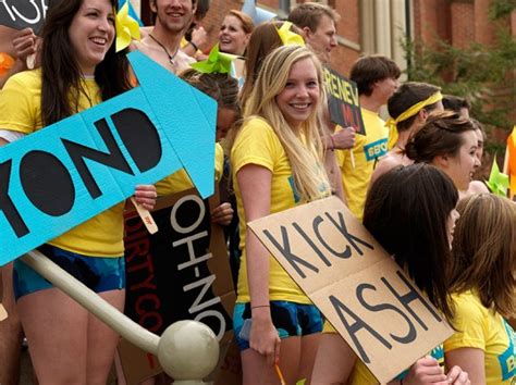 Half Naked College Students Protest Coal Grist