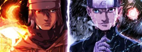 Sasuke And Naruto Dark Cosmic Duality Facebook Cover Photo