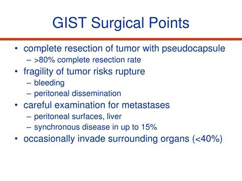 Ppt The Surgeons Role In The Management Of Gastrointestinal Stromal