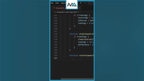⏱️ Build A Stopwatch With Laps In 60 Seconds ⏳ Html Css Javascript Shorts Youtube