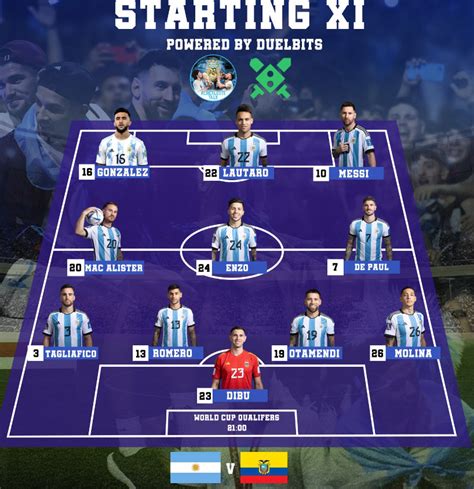 오피셜 아르헨티나 라인업