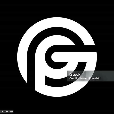 최소한의 Gp 로고 고급 배경에 Pg 편지의 아이콘입니다 Gp 모노그램 이니셜을 기반으로 한 로고 아이디어 전문적인 다양한 문자 기호와 배경에 Pg 로고 알파벳 G에 대한
