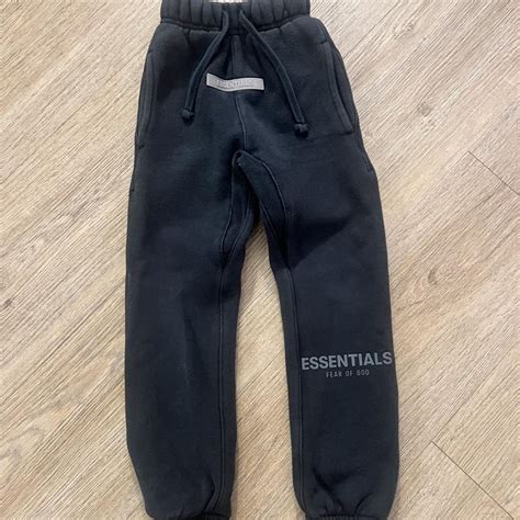 Fear Of God Essentials Black Joggers Depop