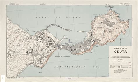 Town Plan Of Ceuta 1943 Ex