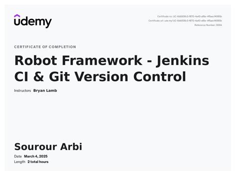 Brianlamb Robotframework Jenkinsci Gitversioncontrol Sourour Arbi