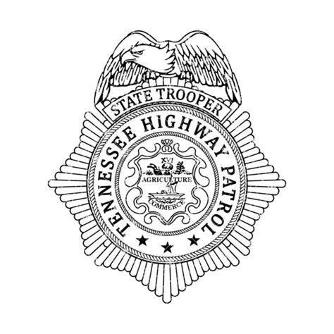 Tennessee Highway Patrol Trooper Badge Svg Vector Files Vector911