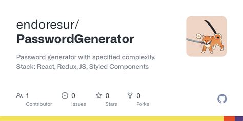 Github Endoresur Passwordgenerator Password Generator With Specified Complexity Stack React