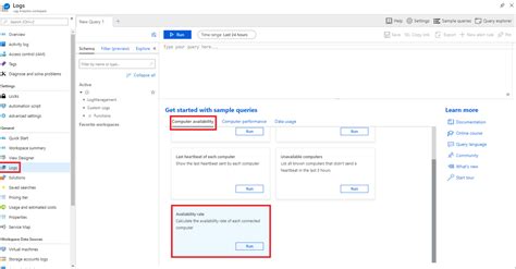 how to monitor cluster availability with azure monitor logs in