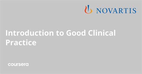 introduction to good clinical practice coursera