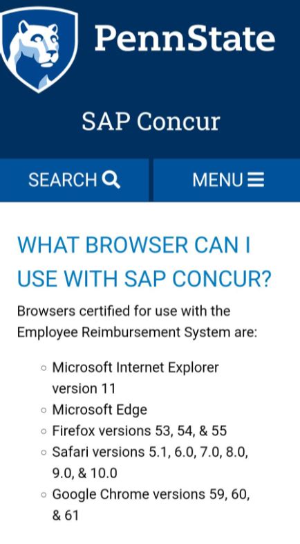 Sap Concur And Edge Compatibility Inquiry Sap Concur Community