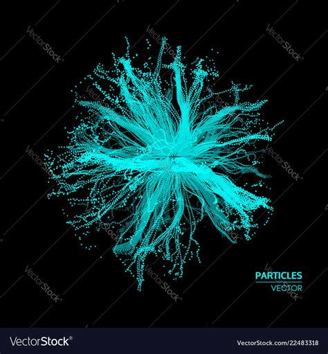 Array With Dynamic Particles 3d Abstract Vector Image