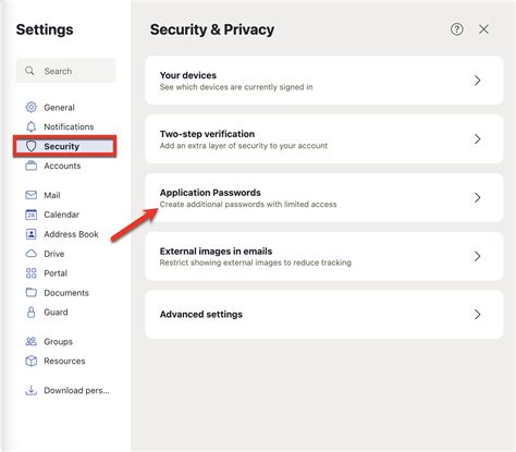 Set Up Additional Passwords For Applications In Ox Mail