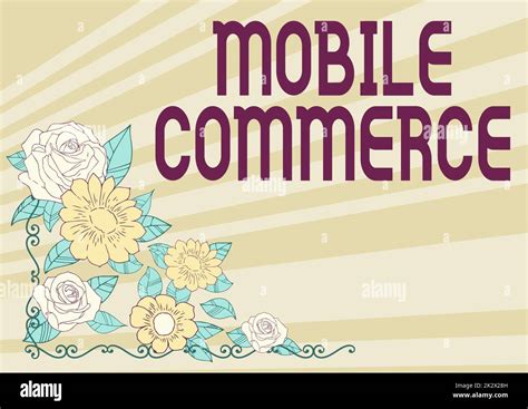 Conceptual Caption Mobile Commerce Word For Using Mobile Phone To