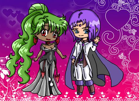 Nsg Chibi Couple Chiaki And Salem Colored By Xnekoxmika On Deviantart Sailor Pluto Sailor
