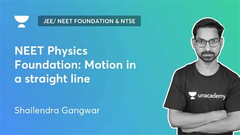 Iitjee Neet Foundation And Ntse Neet Physics Foundation Motion In A