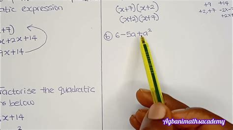 How To Factorise Quadratic Equations Youtube