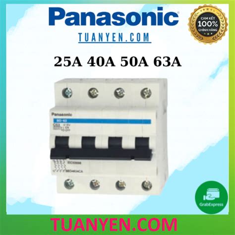 [hỏa Tốc] Cb Panasonic 4 Pha 25a 40a 50a 63a Cầu Dao Mcb Hàng Chính Hãng Bảo Hành 12