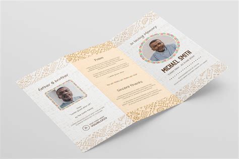 African Funeral Program Template Psd Ai Vector Brandpacks