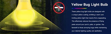 Unilamp Yellow Led Bug Light Bulbs A19 Outdoor Yellow Bug Light Bulb