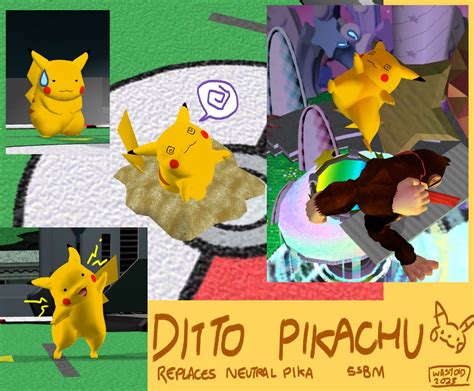 Ditto Pikachu Ssbm Textures