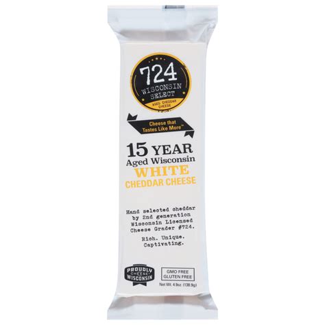 724 Wisconsin Select 15 Year Aged Wisconsin White Cheddar Cheese 49 Oz