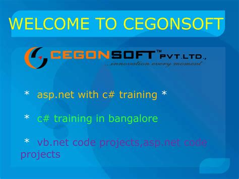 C Training In Bangalore Asp Net With C Training Vb Net Code Projects Asp Net Code Projects