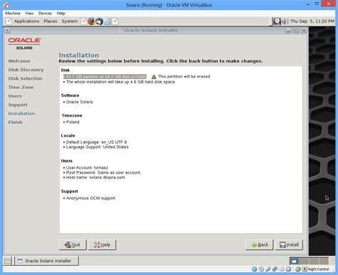 Install Solaris 11 Dbaora