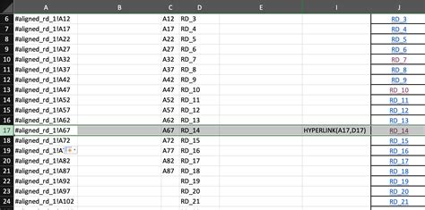 Making A Table Of Contents With Hyperlinks Formulate With N5 Rexcel