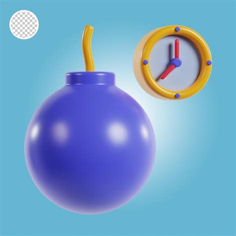 Premium Psd Exploding Deadline Icon 3d Illustration