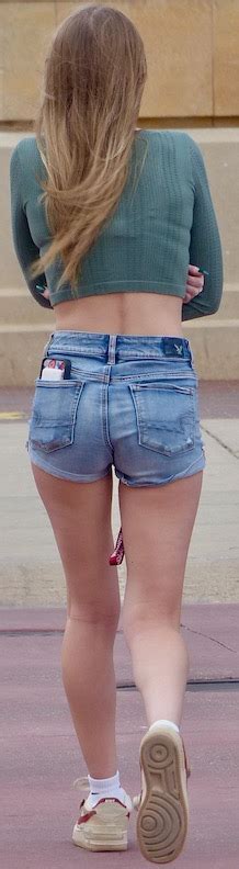 It Must Be Spring The Tiny Jean Shorts Are Out Again Short Shorts