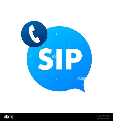 Sip Call Icon Sign Label Vector Stock Illustration Stock Vector