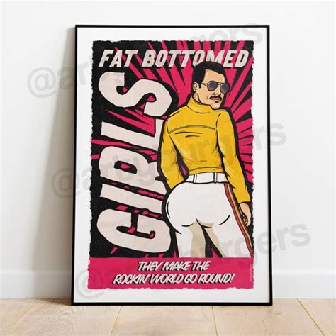 Fat Bottomed Girls Poster Etsy