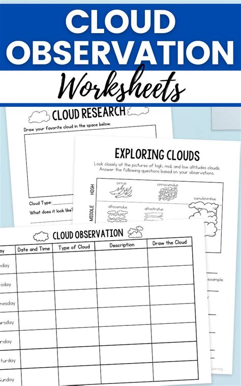 Cloud Observation Worksheets To Enhance Science Lessons