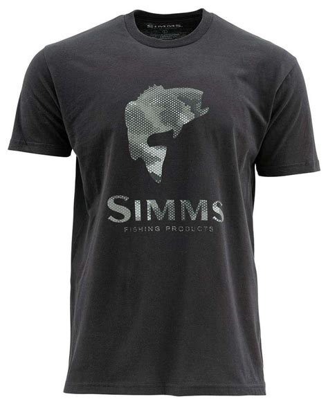 Simms Hex Camo Bass Logo Short Sleeve Shirt