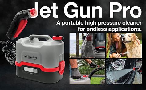 Errecom Jet Gun Pro Portable High Pressure Cleaner 8 L Water Tank 3 M Spiral Hose 2 1 Kg